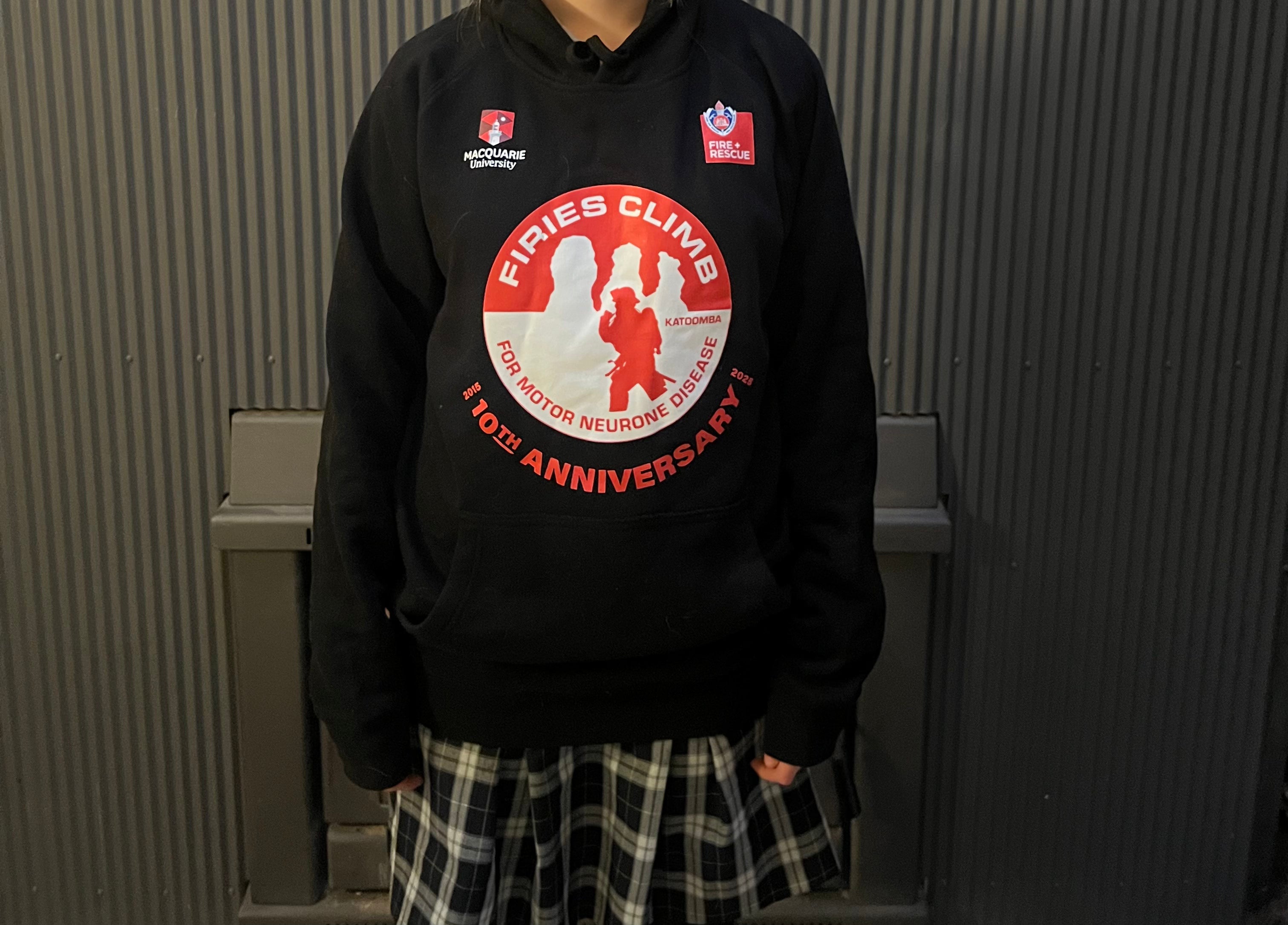 Firies Climb for MND - 2025 Hoodie – Blue Mountains T-shirts